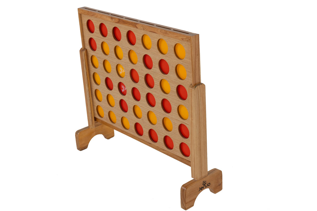 Jenjo Games Mega 4 Plywood Connect Four Game Set - 69x79cm - JB Hi-Fi