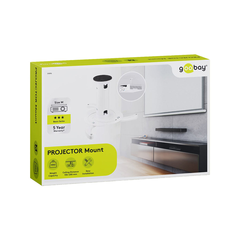 Goobay Projector Ceiling Mount (M) for Small and Medium Size Projector ...