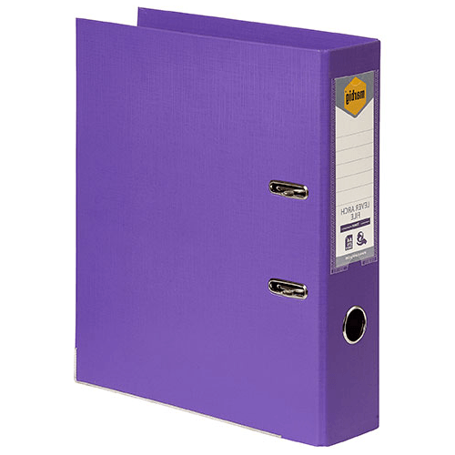Marbig Linen Lever Arch File Folder PE A4 75mm (Purple) [Box 10] - JB Hi-Fi