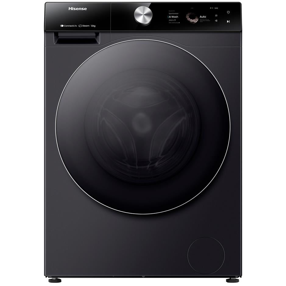 Hisense 12kg Series 9 Front Loader Washer (Charcoal Black) - JB Hi-Fi