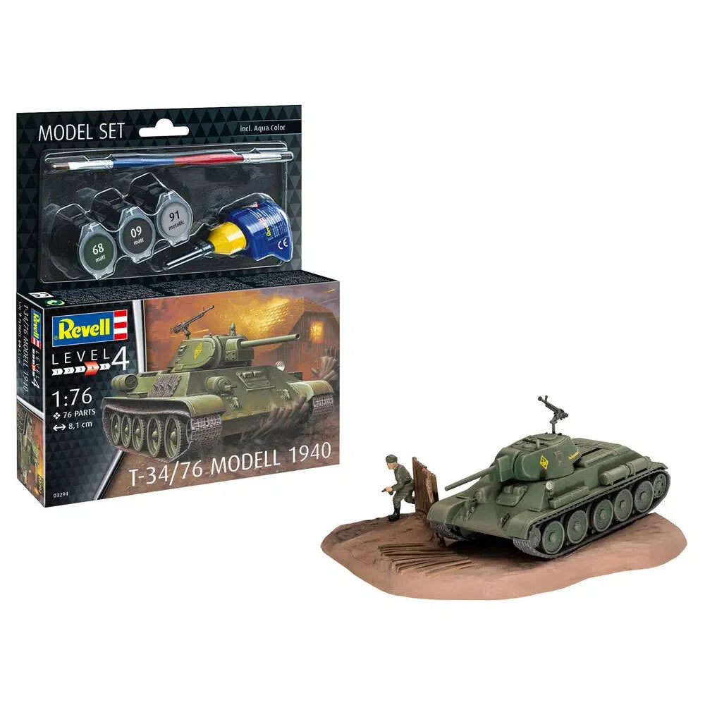 Revell 1/76 T-34/76 Modell 1940 Model Set - JB Hi-Fi