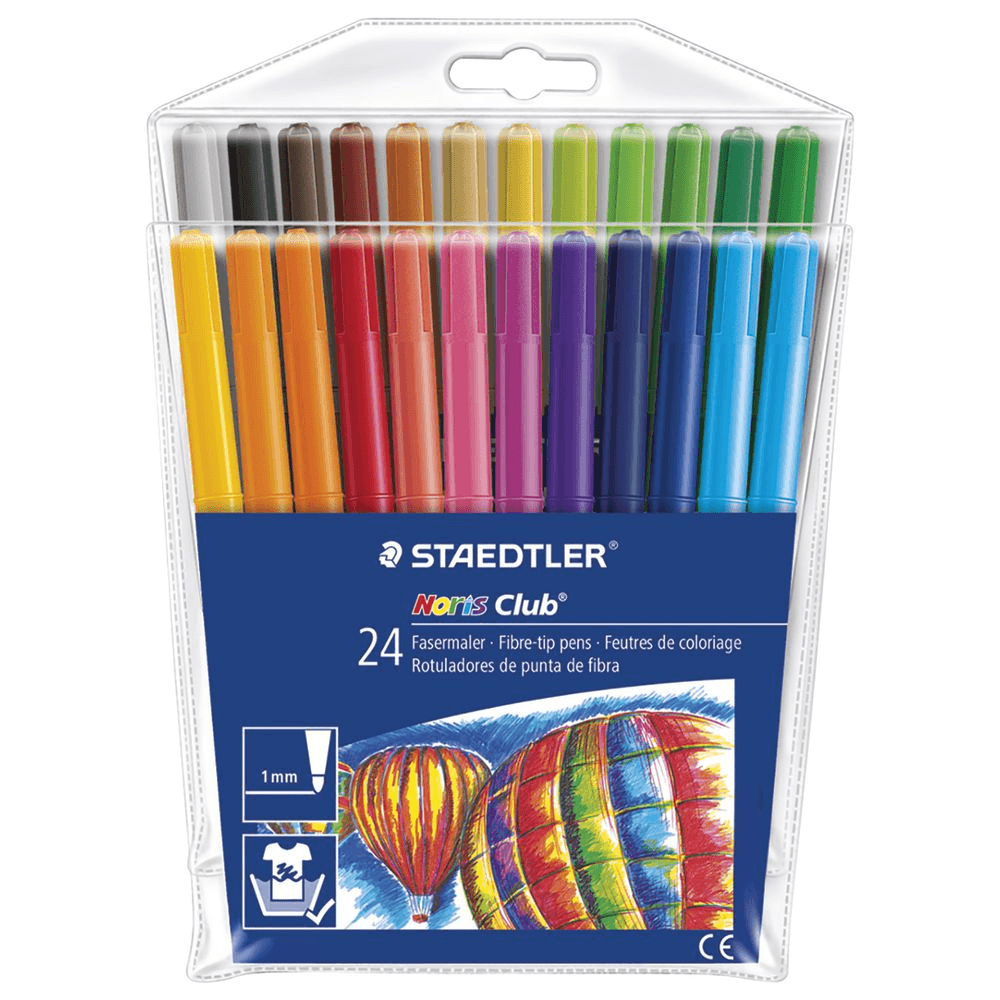 Staedtler Noris Club Fibre Tip Pens Markers [Pack 24] - JB Hi-Fi