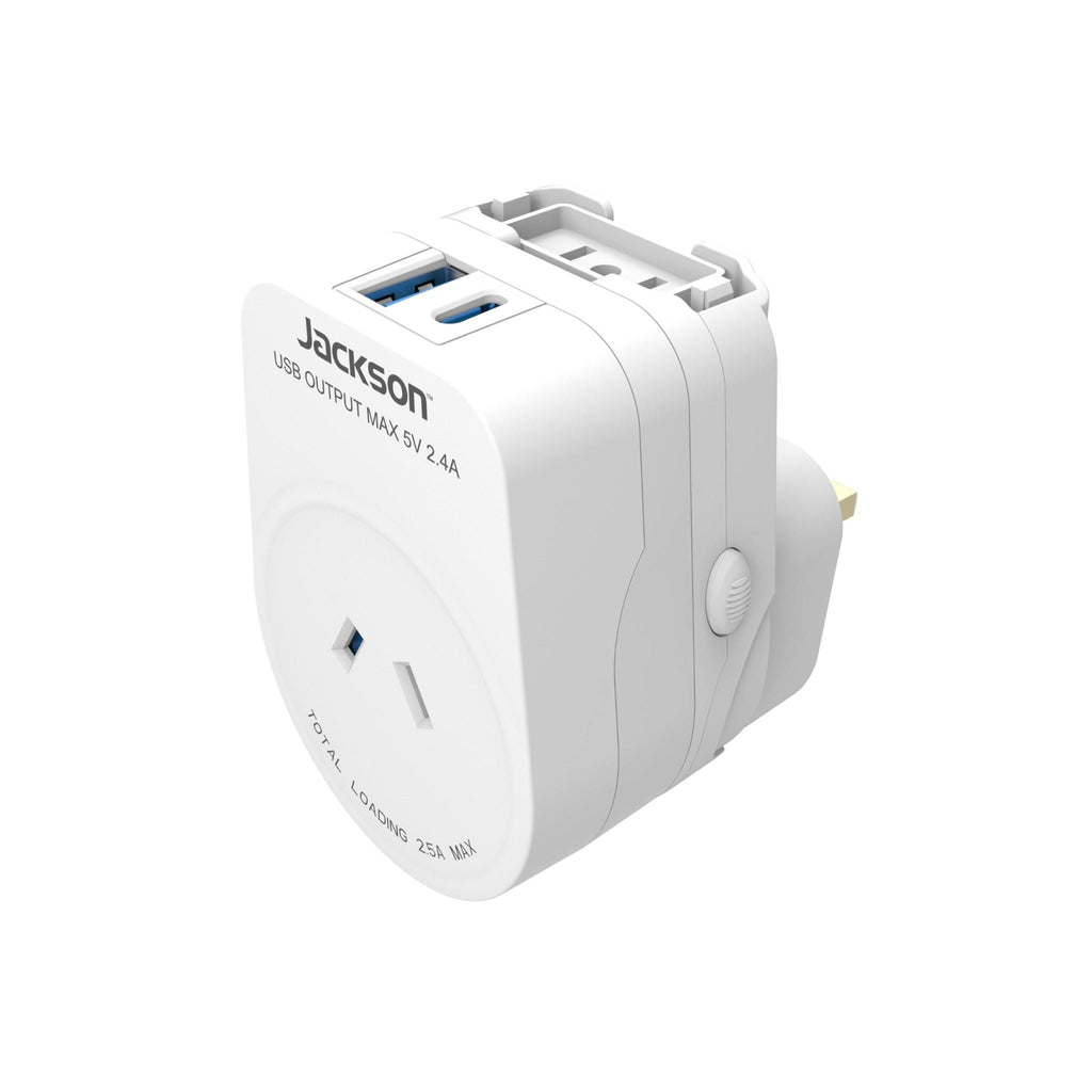 Jackson Outbound Universal Travel Adapter with USB-A/C - JB Hi-Fi