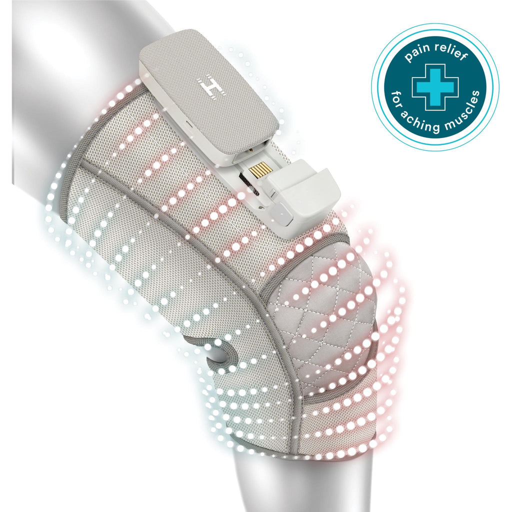 Homedics Modular Knee Compression Wrap + Controller (Light Grey) - JB Hi-Fi