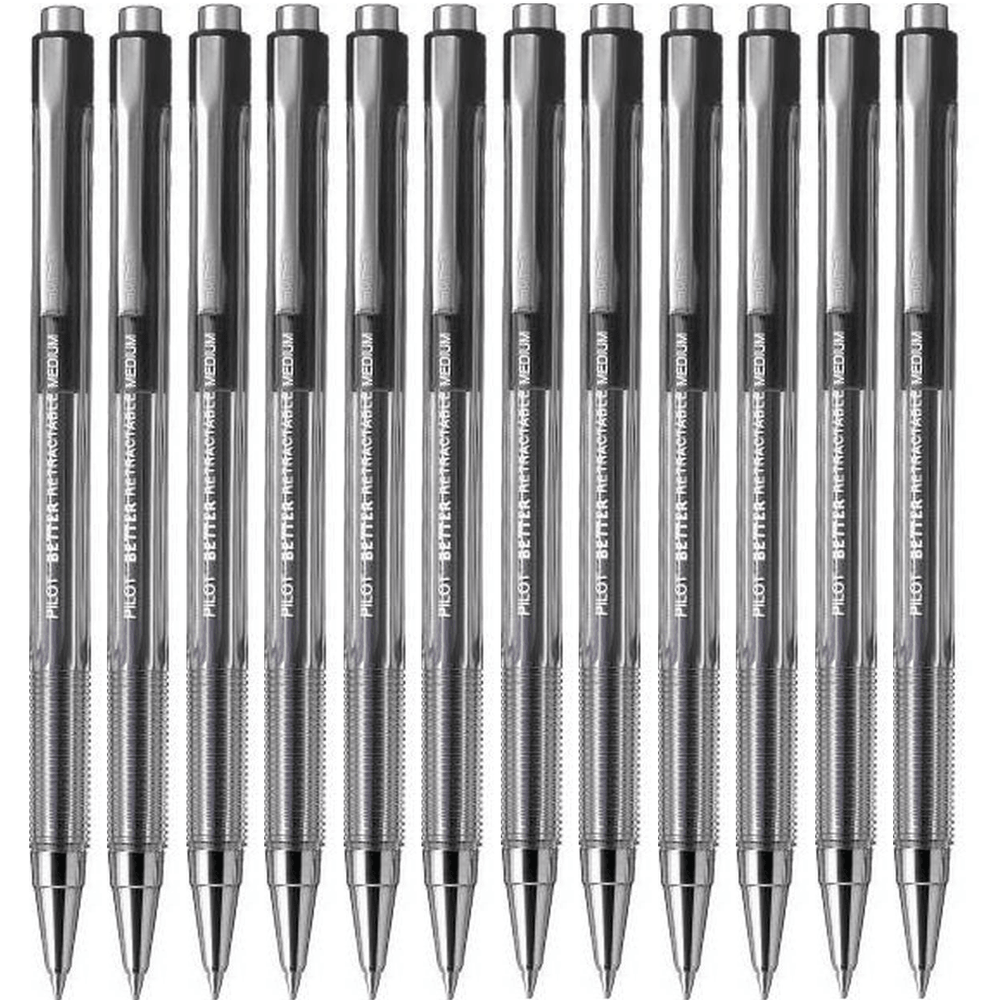 Pilot Box 12 Better Retractable Ballpoint Pen 1.0mm Medium (Black) - JB ...