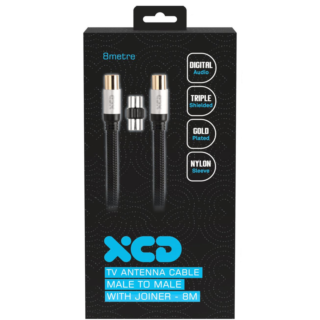 XCD RF TV Antenna Cable with Joiner 8M - JB Hi-Fi