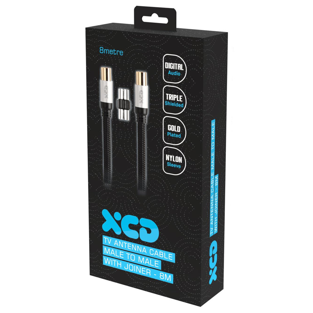 XCD RF TV Antenna Cable with Joiner 8M - JB Hi-Fi