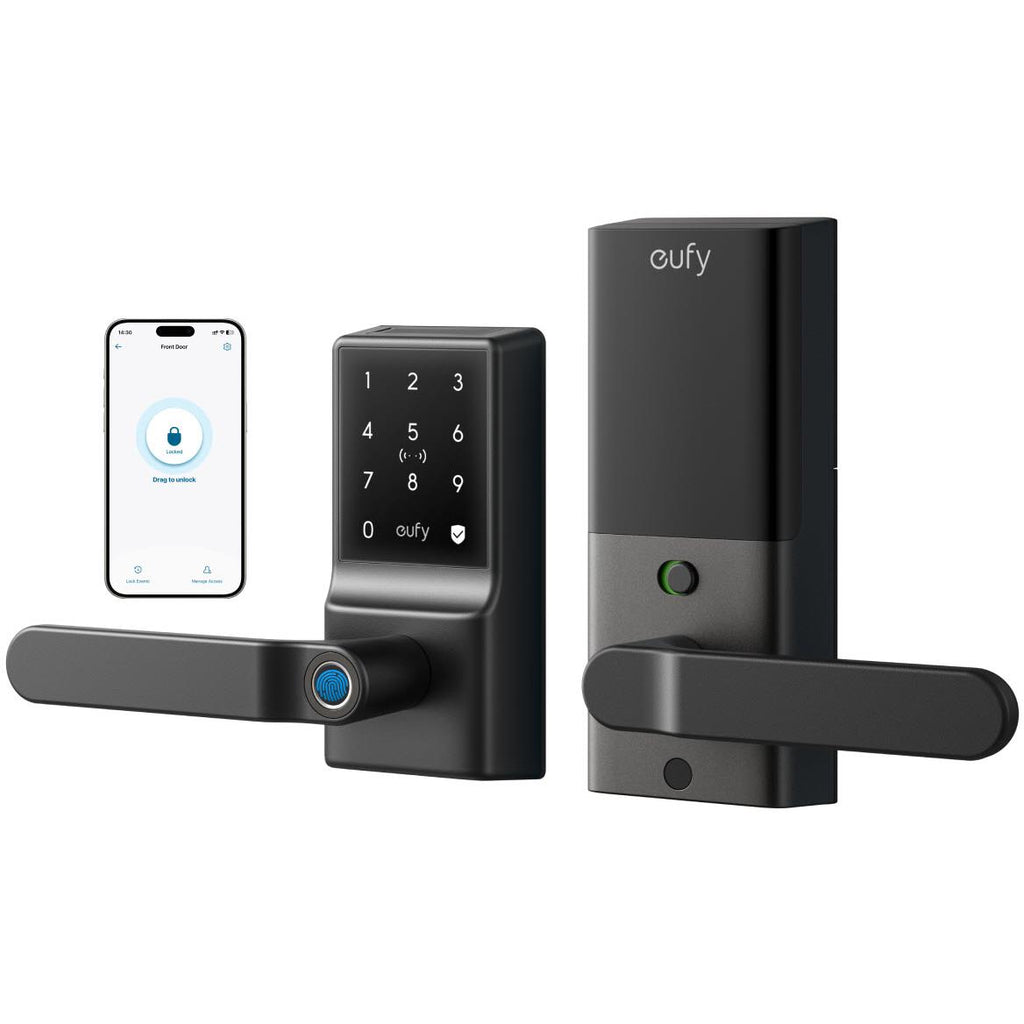 eufy Smart Lever Lock C33 (Black) - JB Hi-Fi