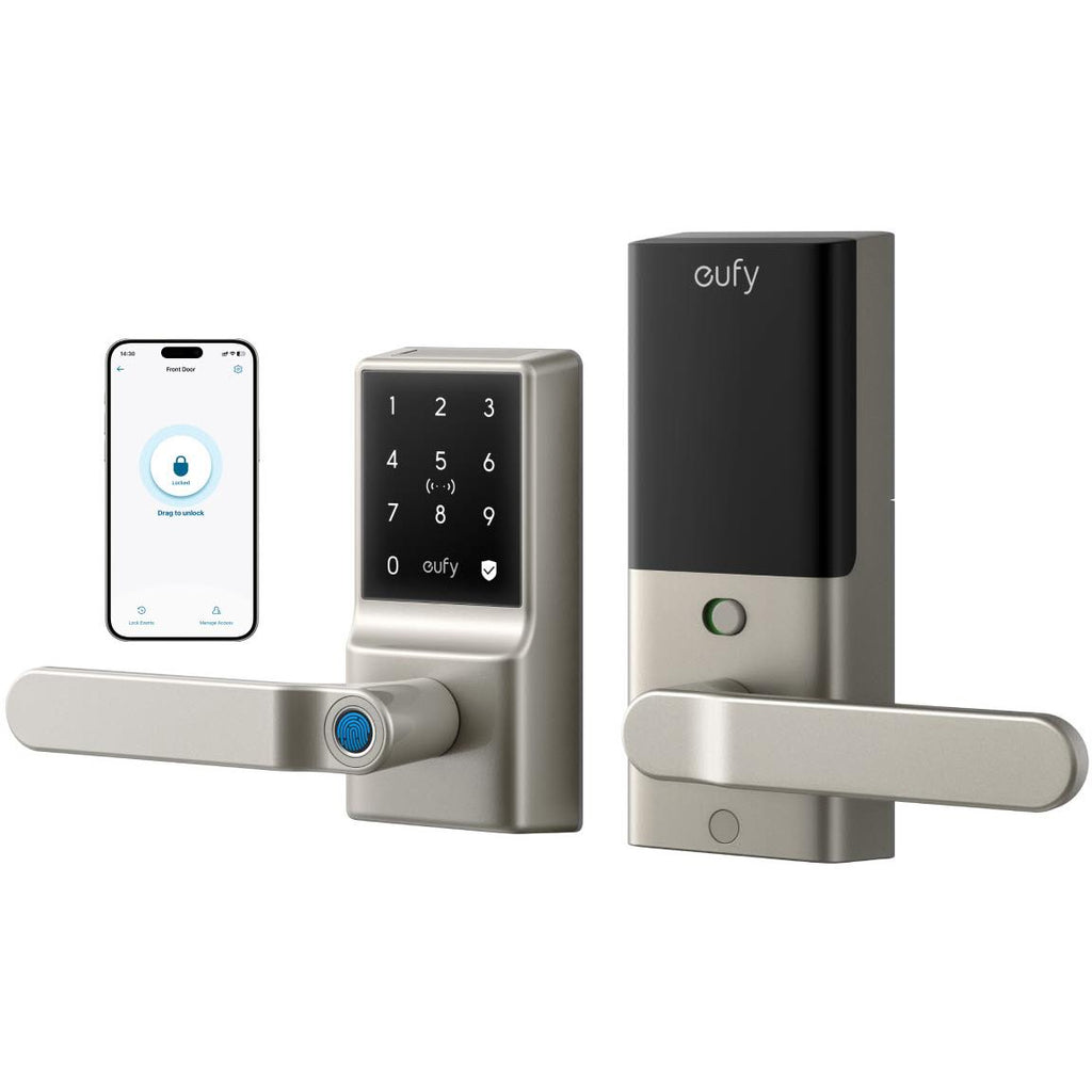 eufy Smart Lever Lock C33 (Nickel) - JB Hi-Fi