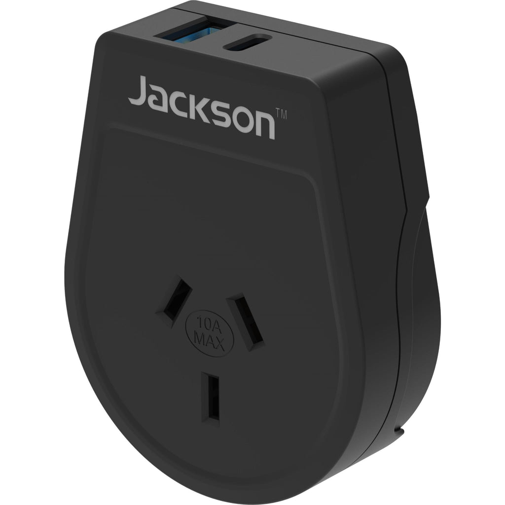 Jackson Outbound 20W Travel Adapter USA with USB-A/C - JB Hi-Fi