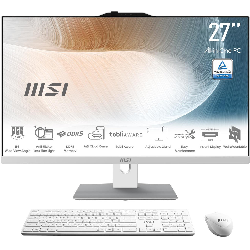 MSI Modern AIO AM272P 27" FHD Desktop All-in-One PC (14th Gen Intel ...