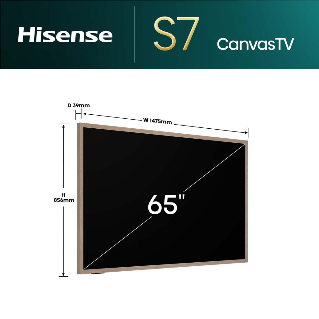 Hisense 65" S7NAU Canvas 4K QLED Smart TV [2024] - JB Hi-Fi