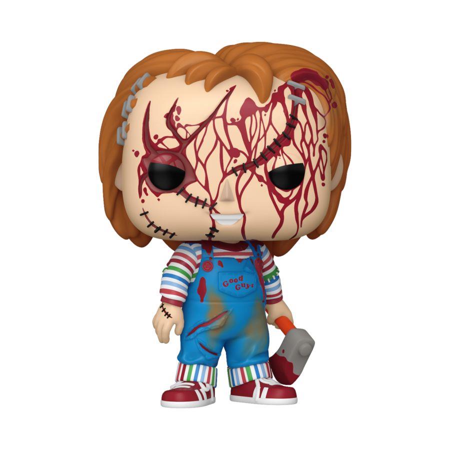 Bride of Chucky - Chucky (Battle Damaged) Pop! - JB Hi-Fi