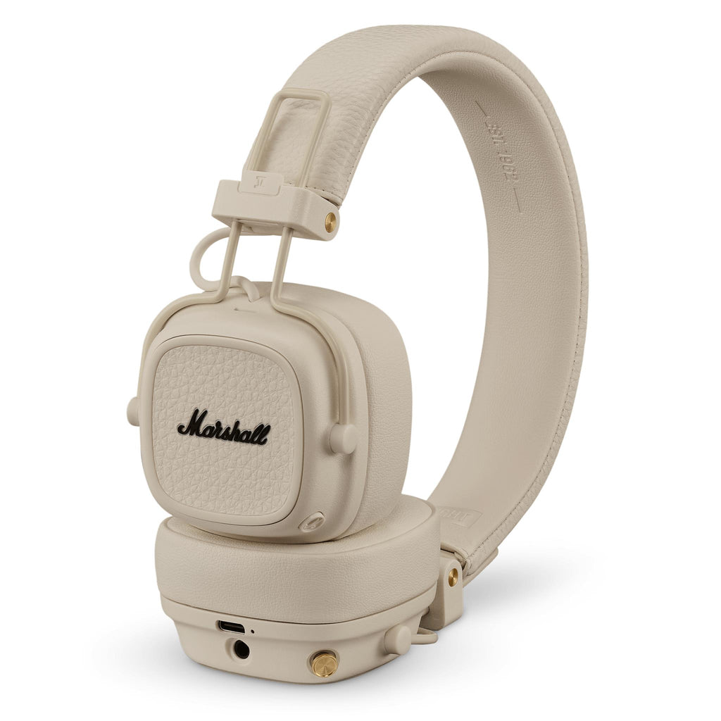 Marshall MAJOR V Wireless On-Ear Bluetooth Headphones (Cream) - JB Hi-Fi