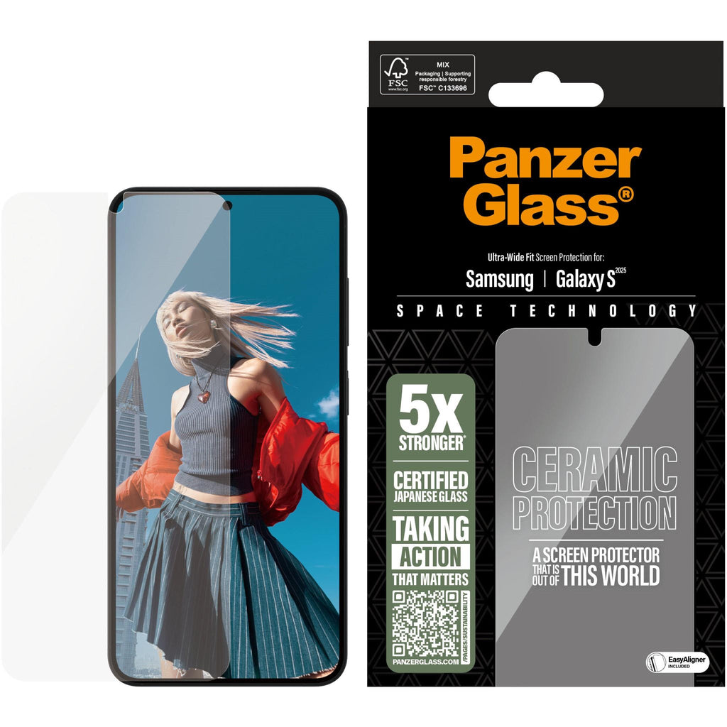 PanzerGlass Ceramic Screen Protector for Galaxy S25 - JB Hi-Fi