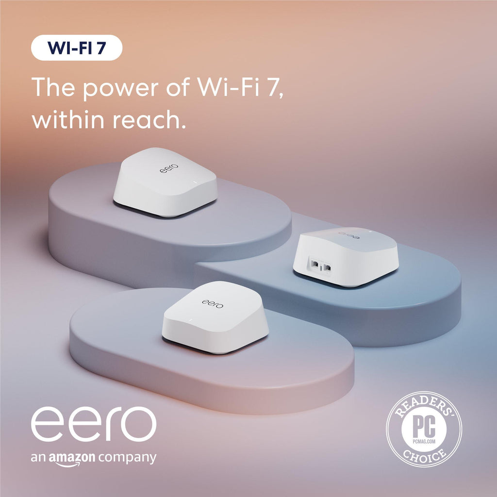 Eero 7 Wi-Fi 7 Dual-Band Mesh Router (3 Pack) - JB Hi-Fi