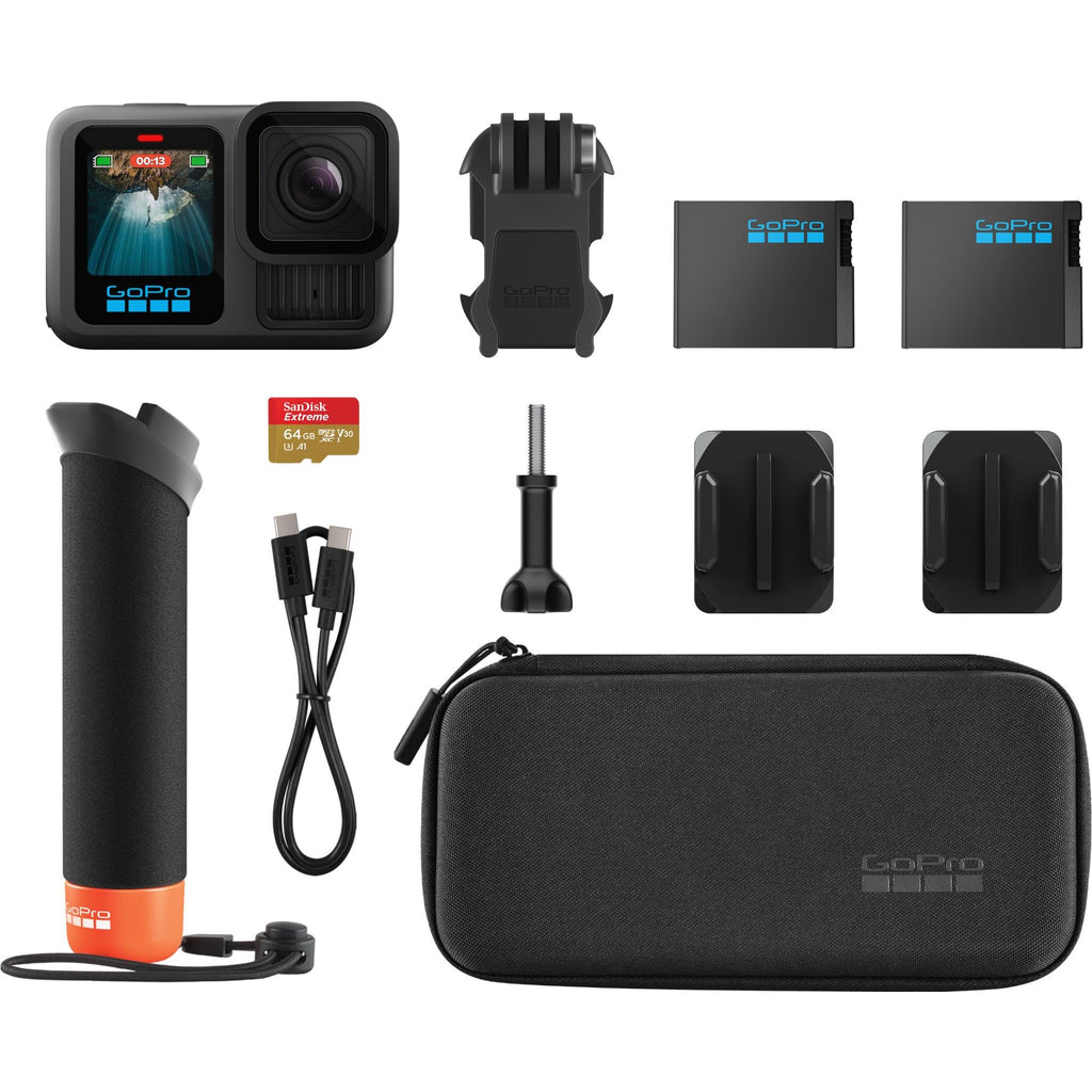 GoPro Hero13 Black 5.3K HyperSmooth 6.0 Action Cam Accessory Bundle ...