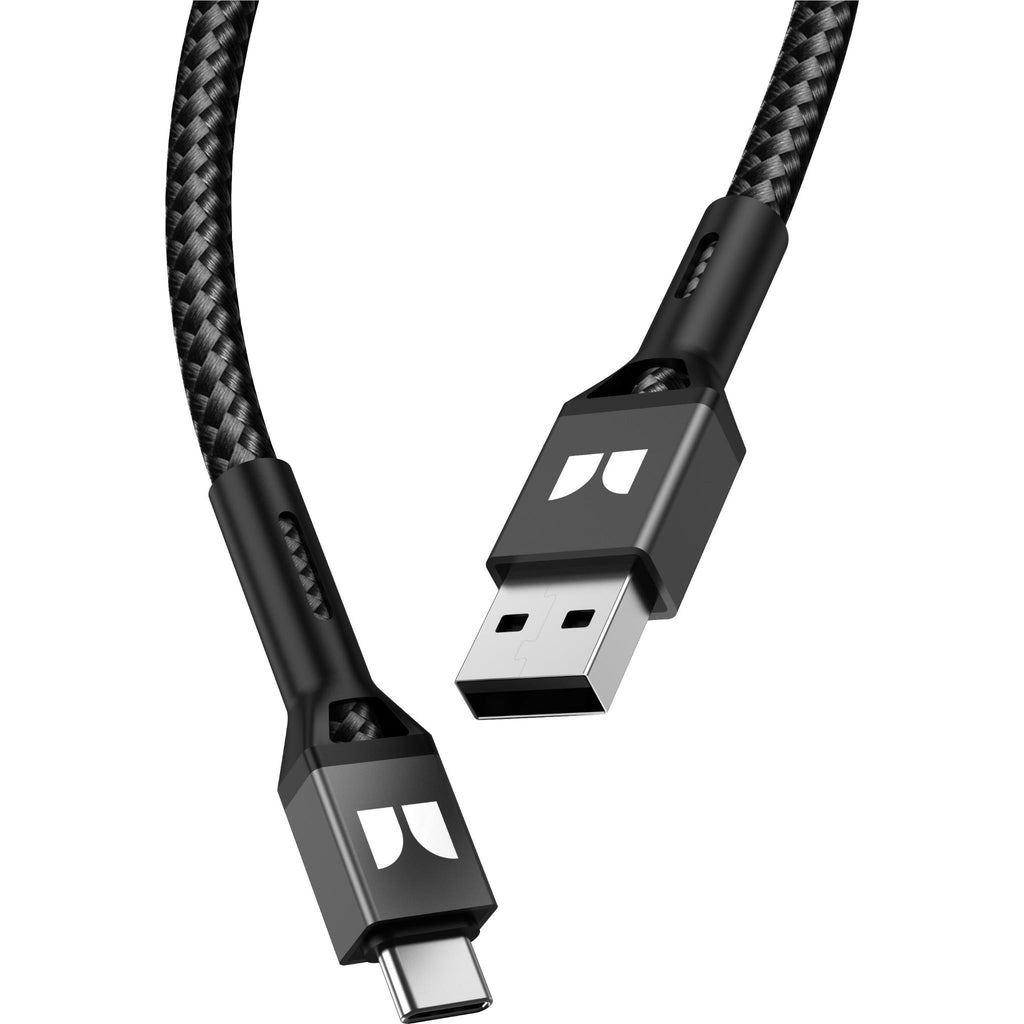 Monster 60W USB-C to USB-A Cable 1.2m (Black) - JB Hi-Fi