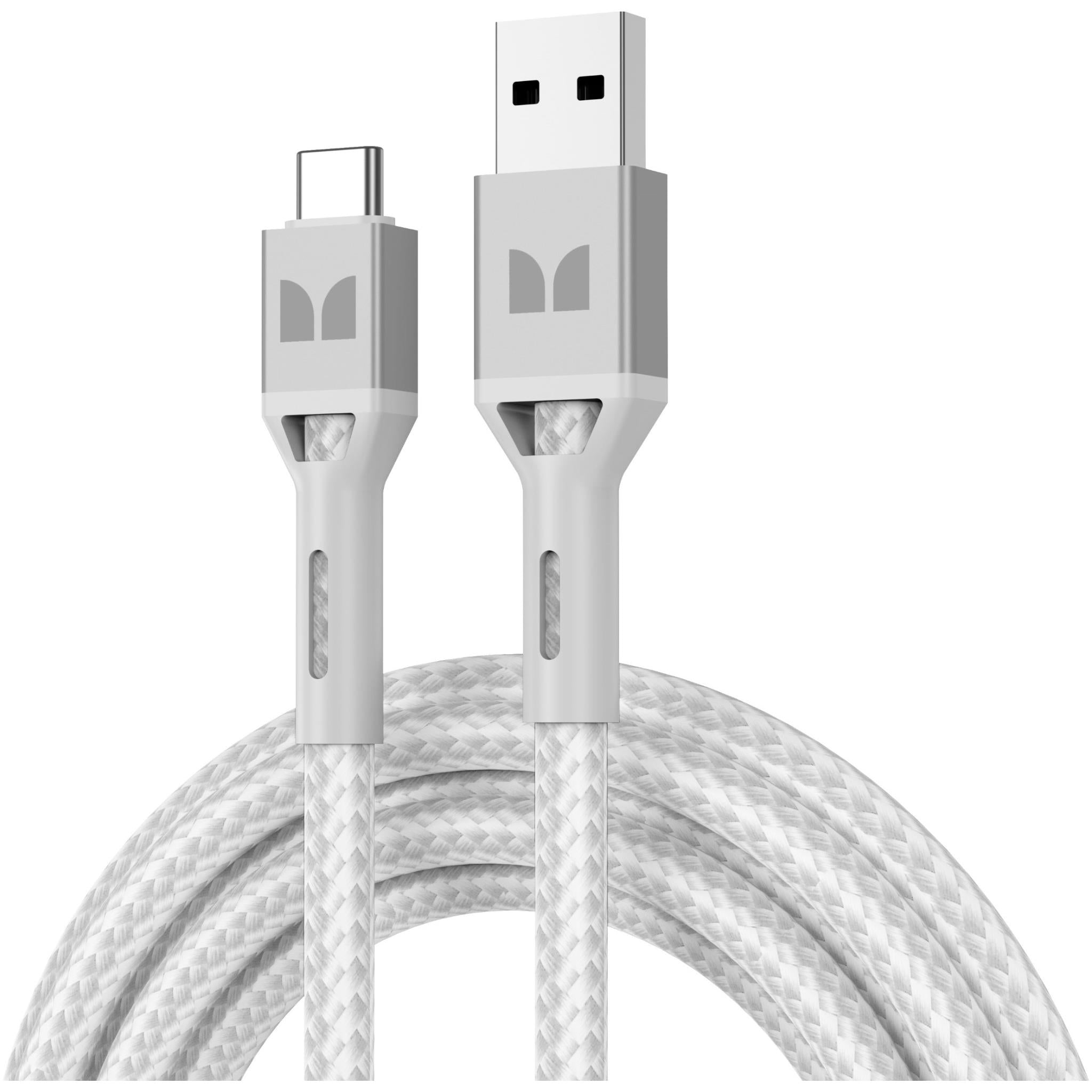 Monster 60W USB-C to USB-A Cable 2m (White) - JB Hi-Fi