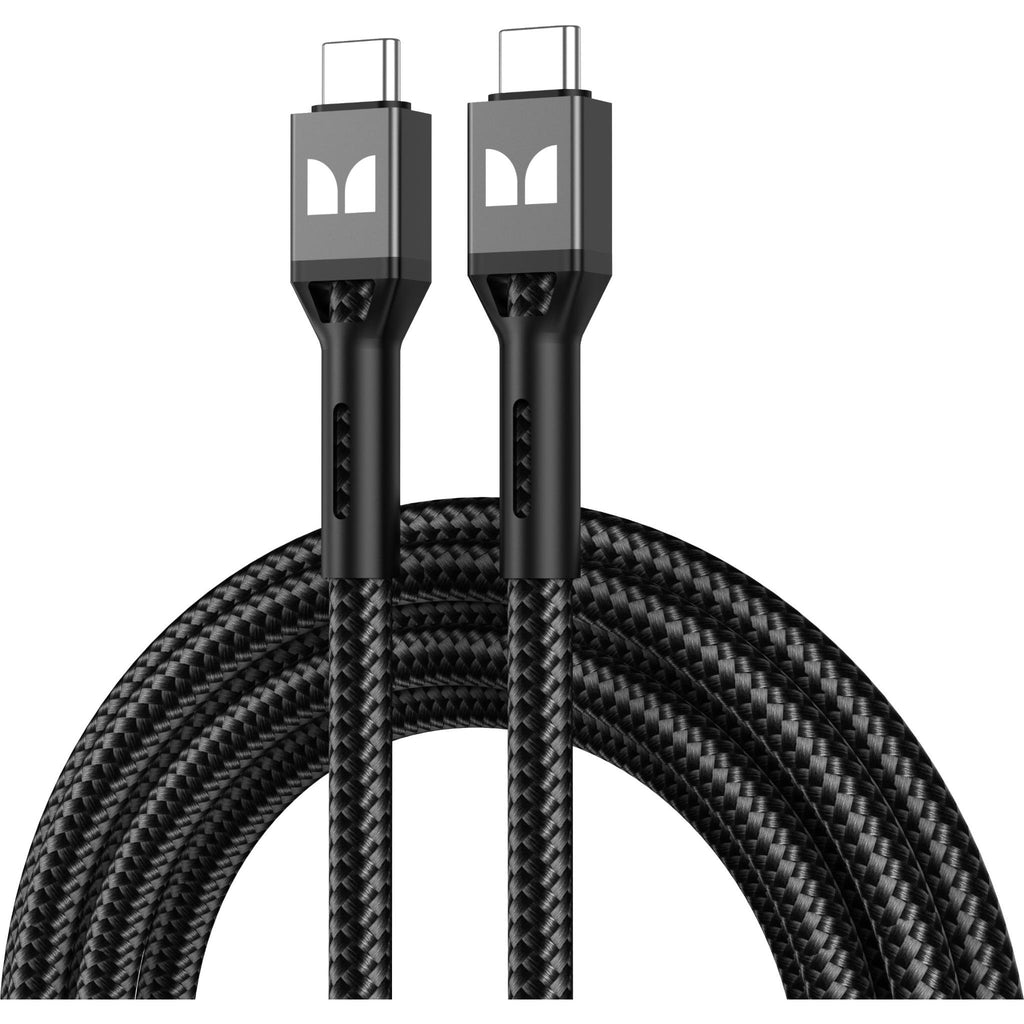 Monster 100W USB-C to USB-C Cable 2m (Black) - JB Hi-Fi