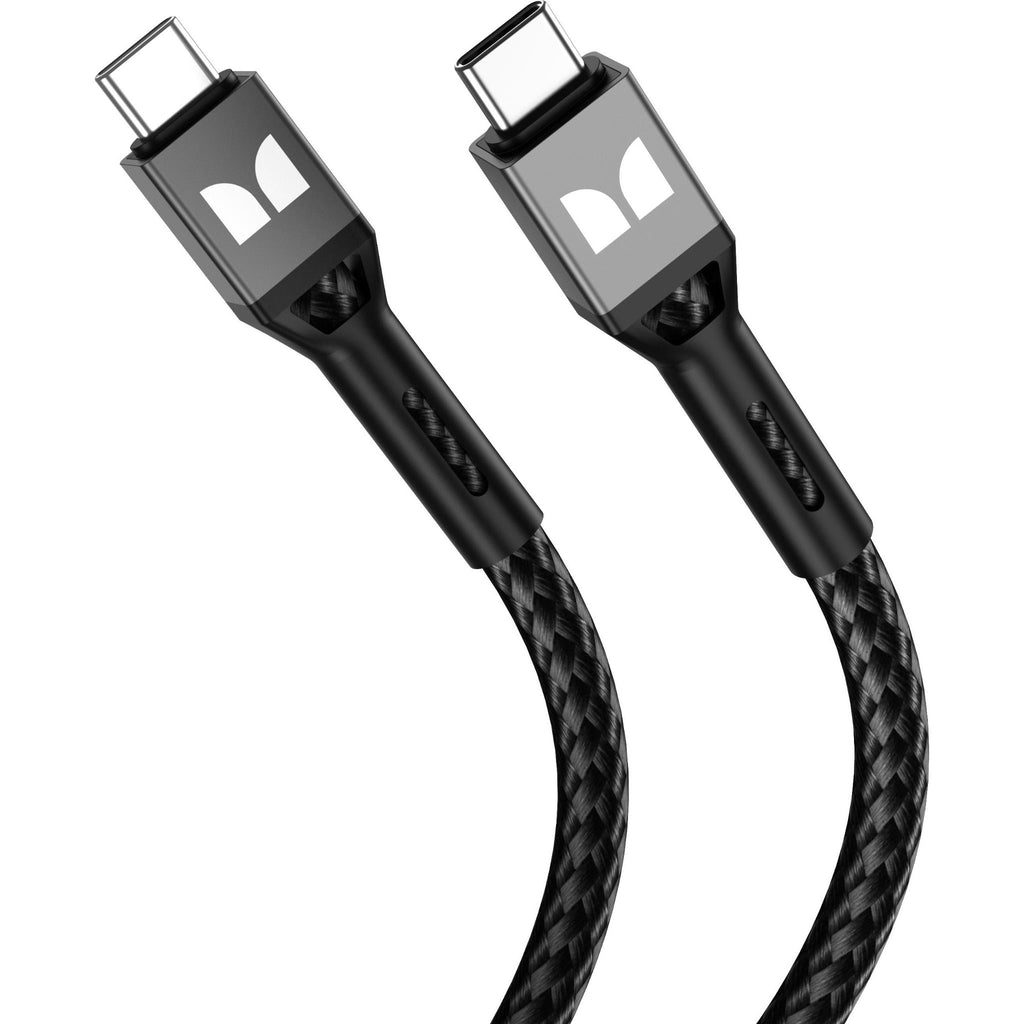 Monster 100W USB-C to USB-C Cable 2m (Black) - JB Hi-Fi