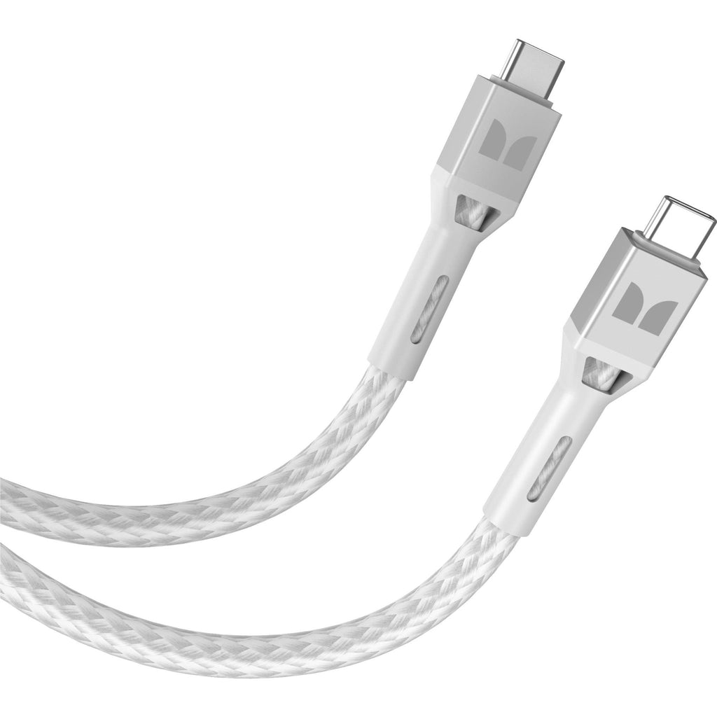 Monster 100W USB-C to USB-C Cable 2m (White) - JB Hi-Fi