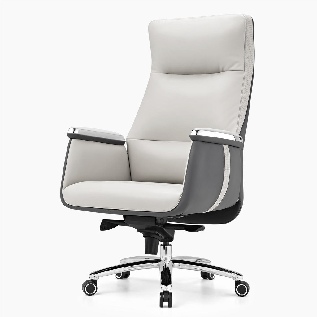Eureka Royal II High Back Executive Office Chair (Beidge Grey) - JB Hi-Fi