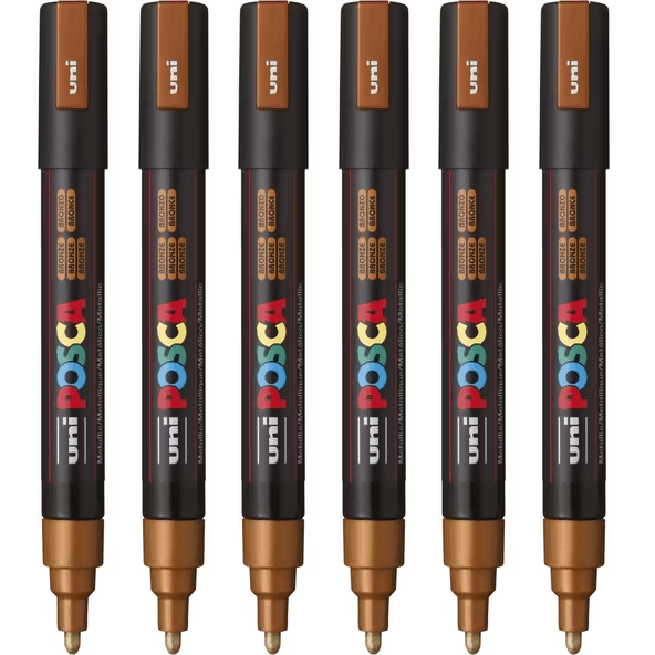 Uni Posca PC-5M Posca Poster Marker Medium Bullet Tip 2.5mm (Bronze ...