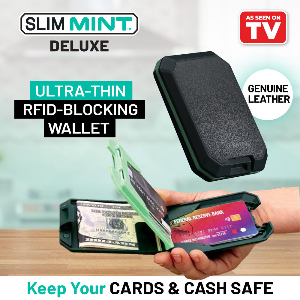 Slim Mint SLMIP Deluxe Leather Ultra-Thin RFID-Blocking Wallet - JB Hi-Fi