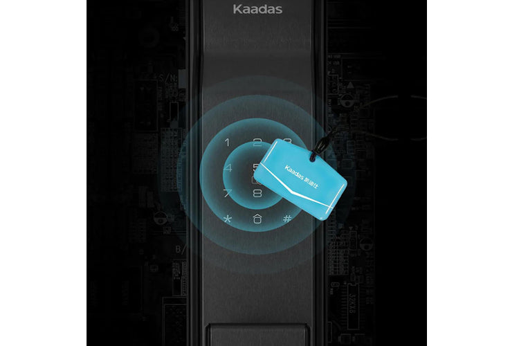 Kaadas K9 Push Pull Fingerprint WiFi Smart Lock (Black) - JB Hi-Fi