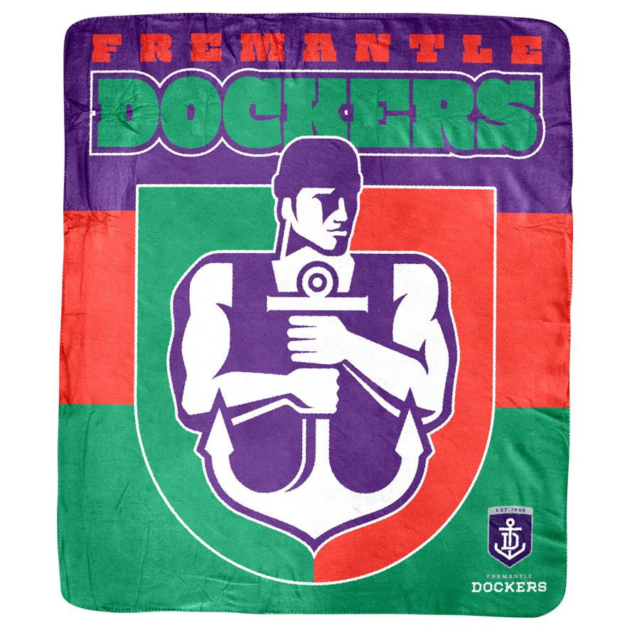 AFL - Fremantle Dockers - Coral Fleece Rug - JB Hi-Fi