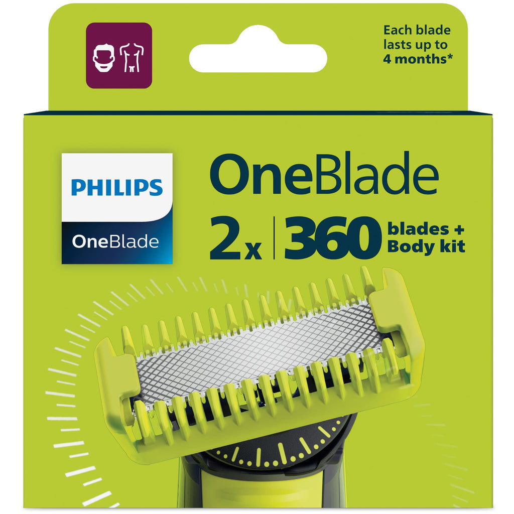 Philips Oneblade Body Kit with 360 Blades (2 Pack) - JB Hi-Fi