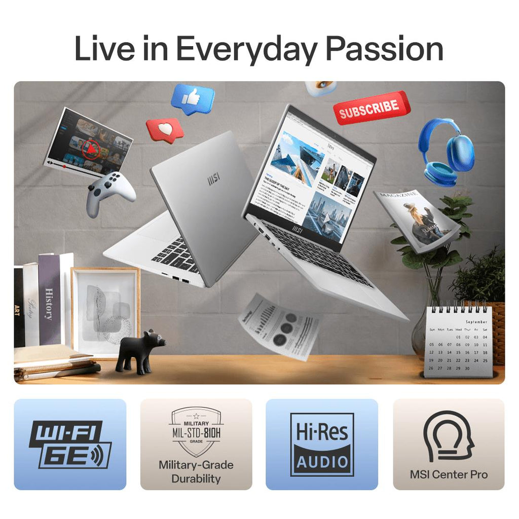 MSI Modern 14 14" FHD Laptop (Intel Core 7) [512GB] - JB Hi-Fi