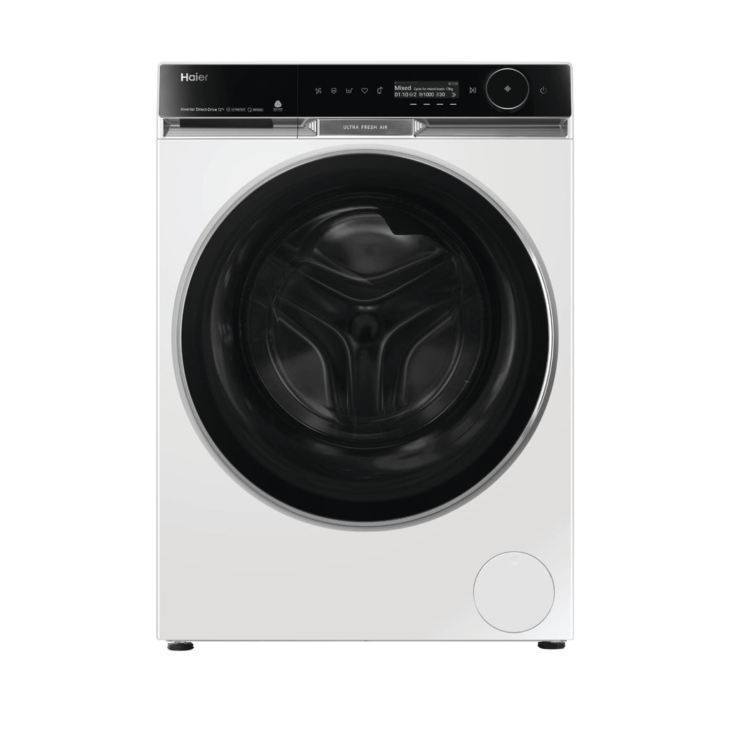 Haier HWF12PXW1 600 Series 12kg Front Load Washer (White) - JB Hi-Fi