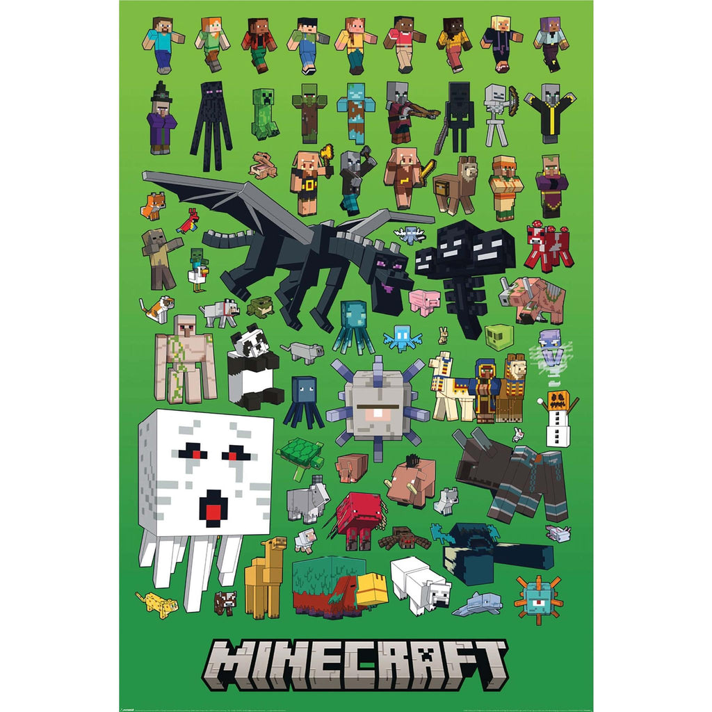 Minecraft - Characters Montage Poster - JB Hi-Fi