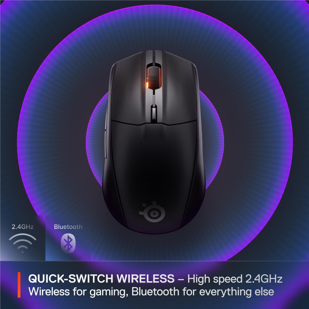 SteelSeries Rival 3 Wireless Gen 2 Gaming Mouse (Black) - JB Hi-Fi