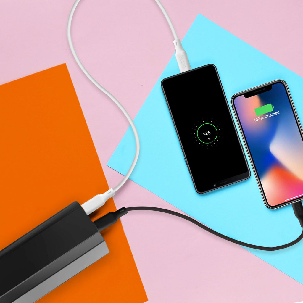 Laser 1m [2 Pack] USB-C to USB-C Charging Cable (White/Black) - JB Hi-Fi