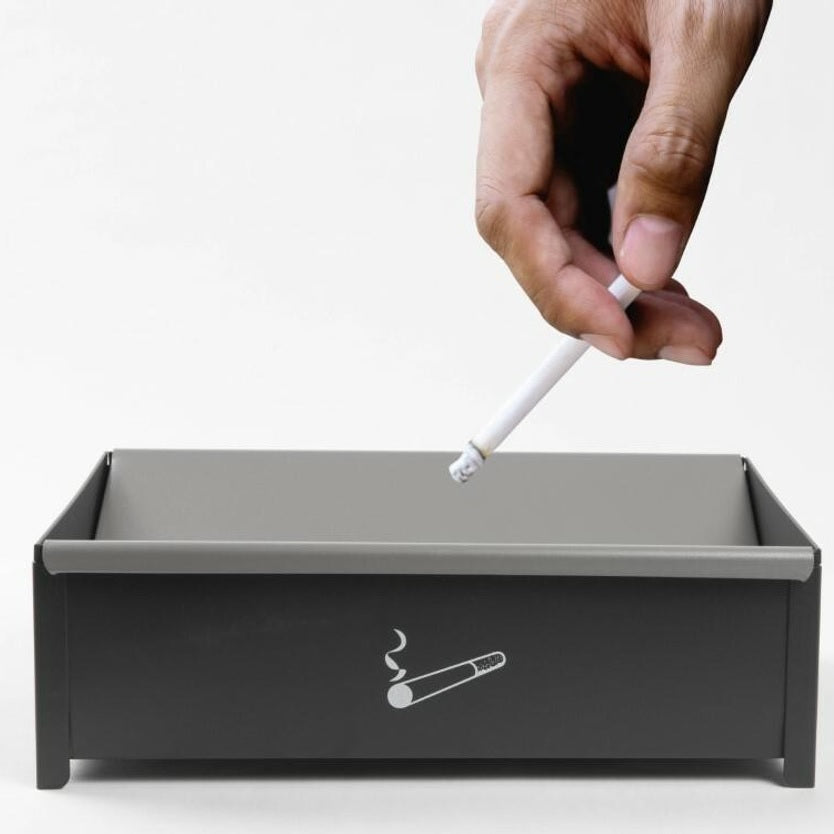 Esselte Metal Smokers Ash Cigarette Tray Tidy (Grey) - JB Hi-Fi