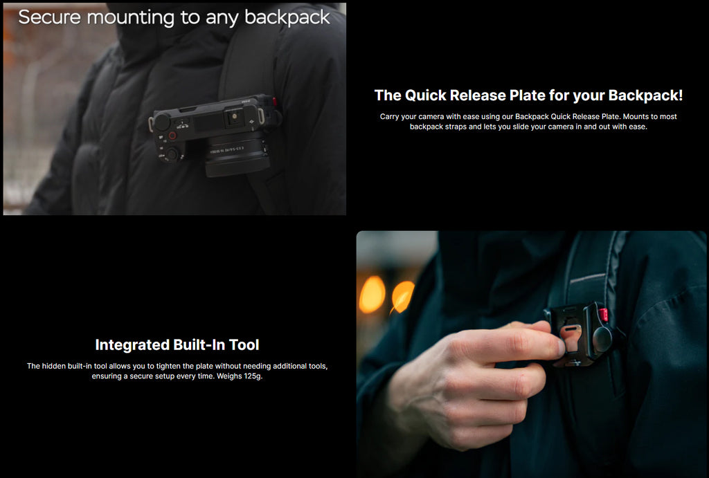 Freewell Quick-Release Camera Clamp for Backpack - JB Hi-Fi