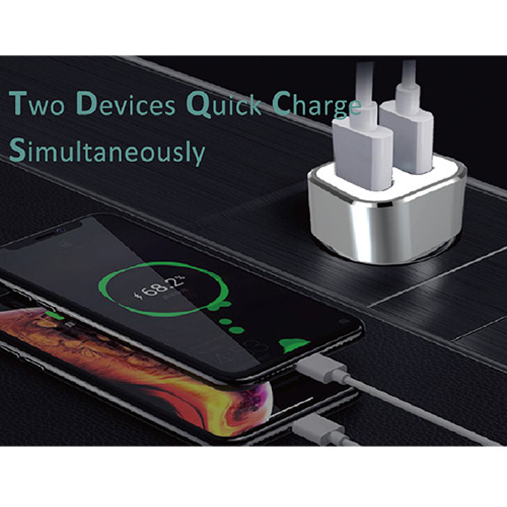 2-Port USB Car Charger with 8-Pin Cable - JB Hi-Fi