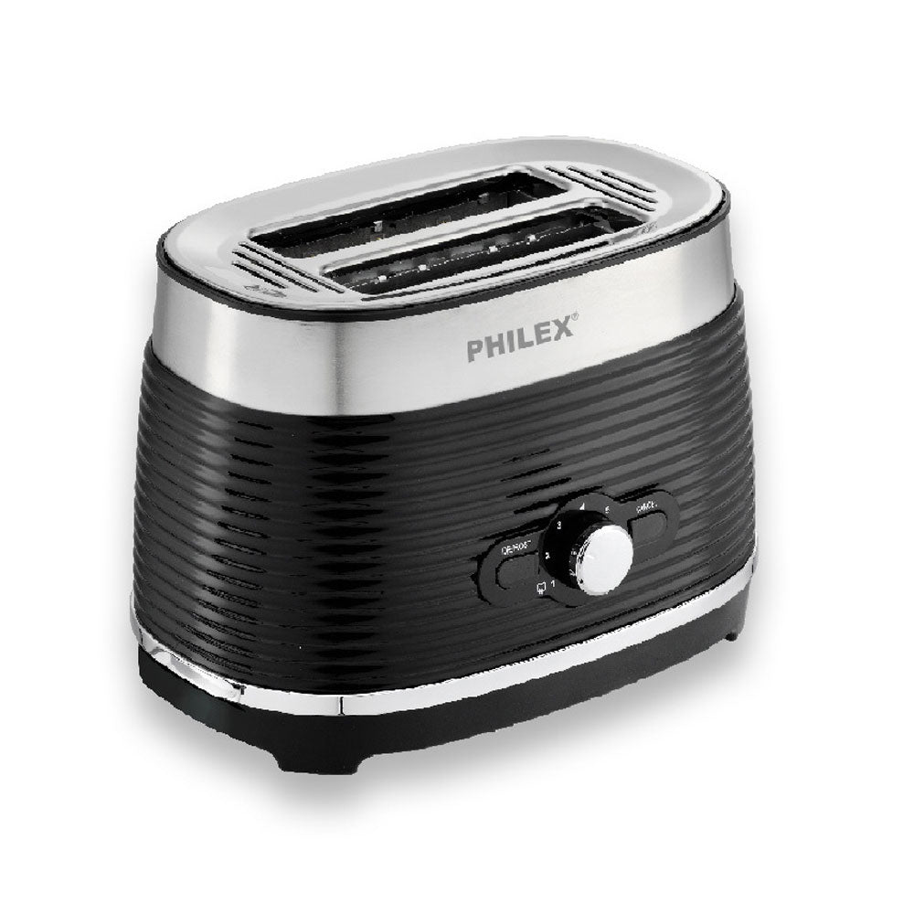 Philex 2-Slice Retro Electric Bread Toaster 815W (Black) - JB Hi-Fi