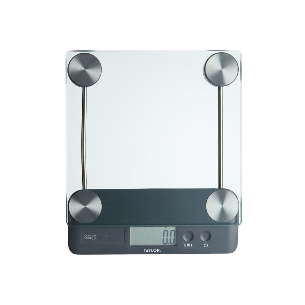 Taylor Glass Digital Food Weight Measure Kitchen Scale Touchless Tare ...