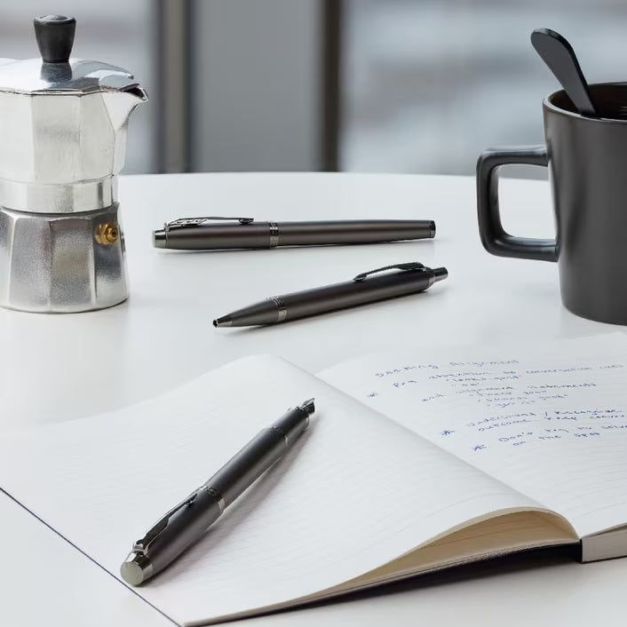 Parker IM Ballpoint Pen Retractable Medium (Matte Gun Metal Grey ...