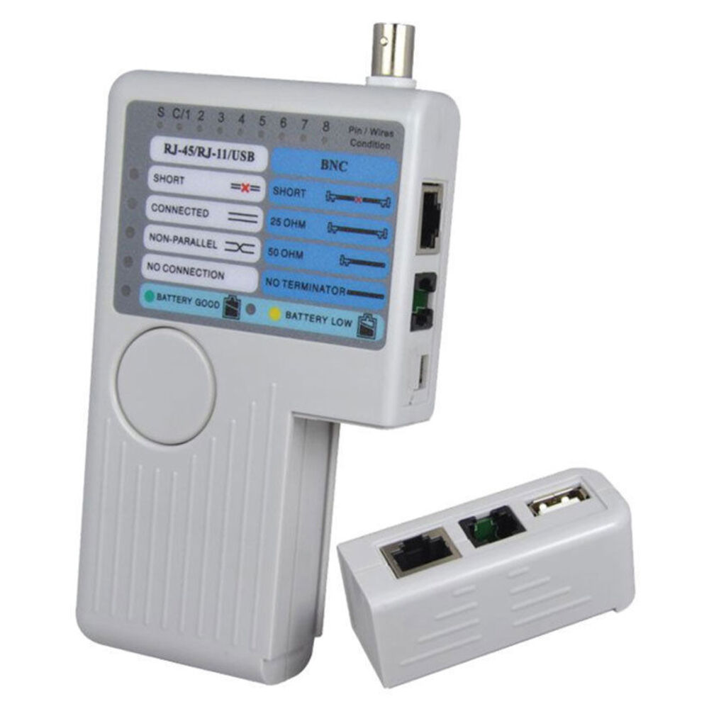Ethernet Cable Continuity Lan Tester CAT5 CAT6/RJ11/RJ45/BNC/USB - JB Hi-Fi