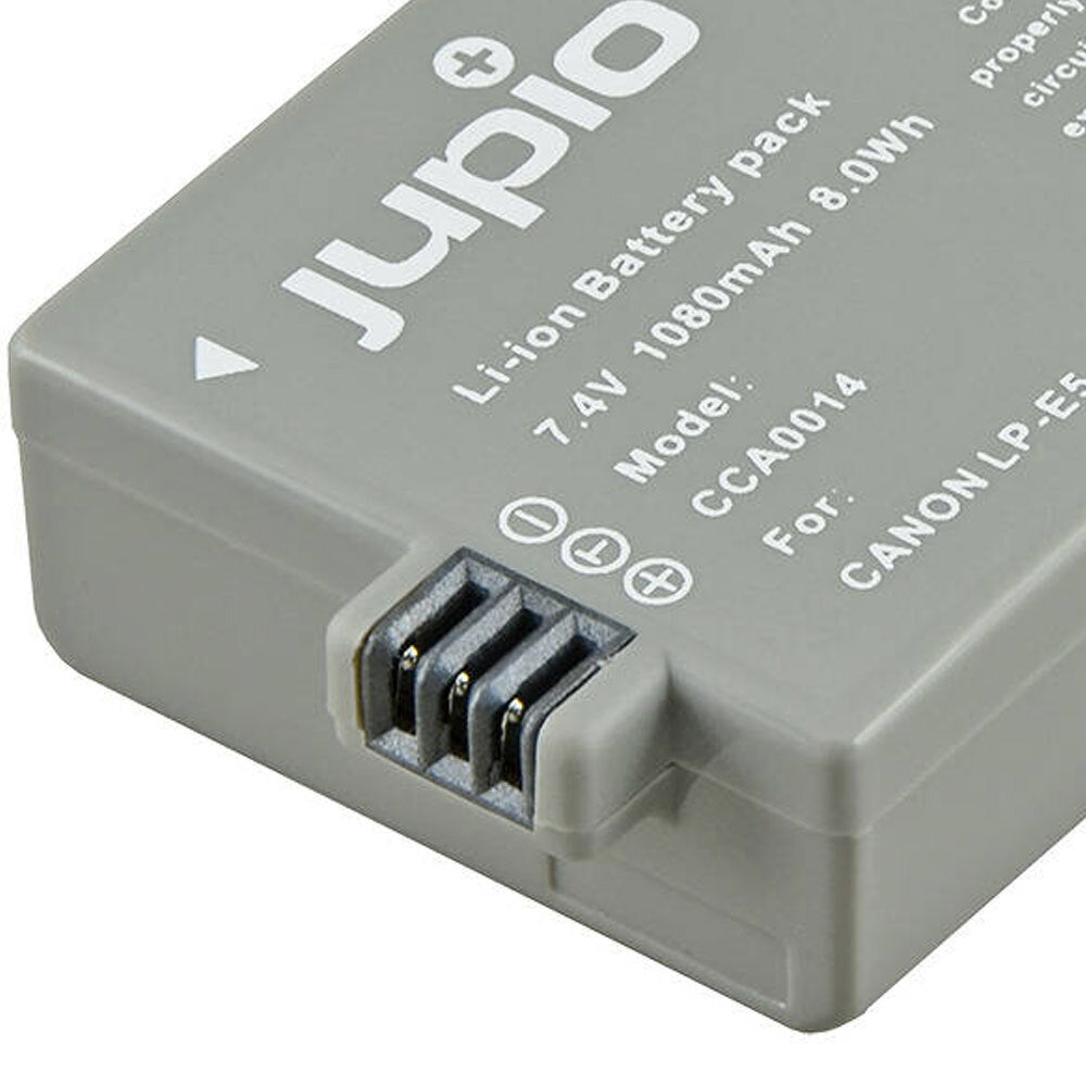 Jupio Li-Ion 7.4V 1080mAh Rechargeable Battery For Canon LP-E5/NB-E5 ...