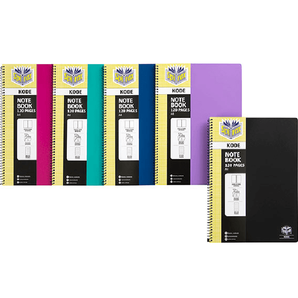 Spirax 569570SRT 5 Pack Random Color Kode Notebook 120 Page (A4) - JB Hi-Fi