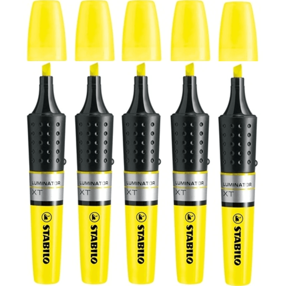 Stabilo Pack 5 Luminator Highlighter Markers (Yellow) - JB Hi-Fi