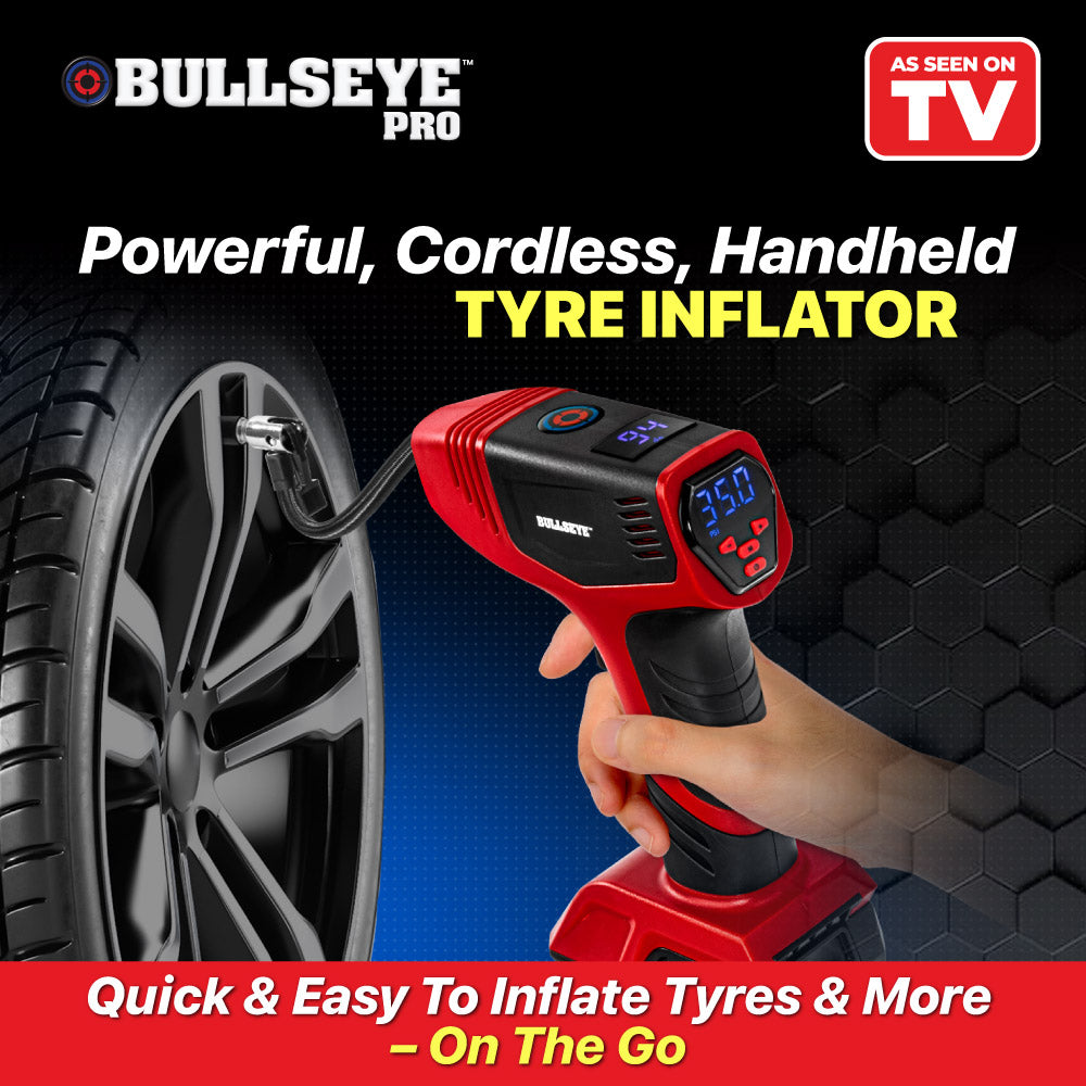 Bullseye Pro Cordless Handheld Tyre Inflator - JB Hi-Fi