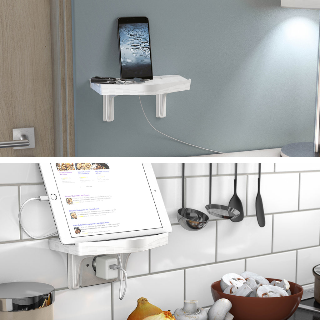 D-Line Cable Tidy Cable Management Shelf (White) - JB Hi-Fi