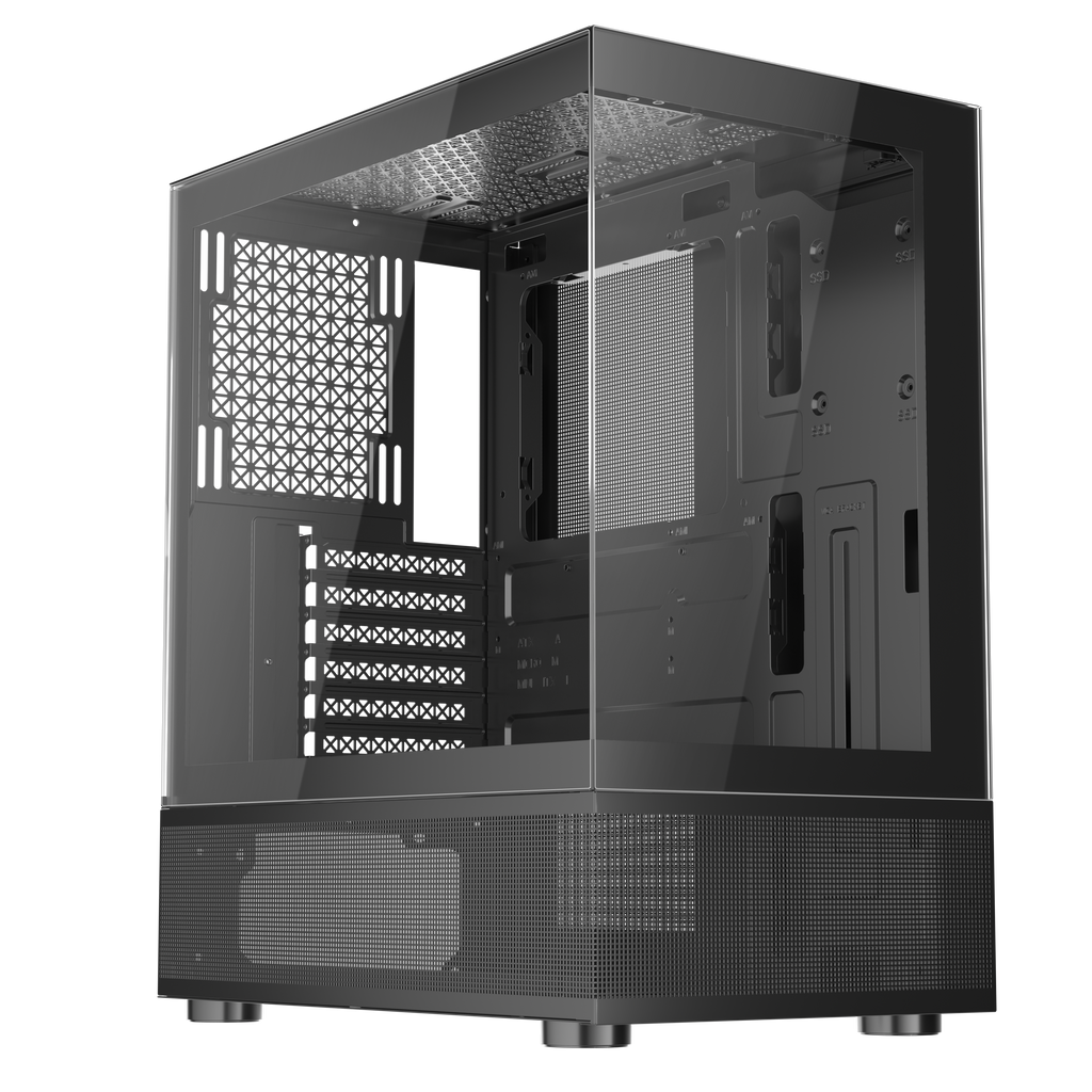 1st Player MI7-A ATX M-ATX ITX PC Gaming Case (Black) - JB Hi-Fi